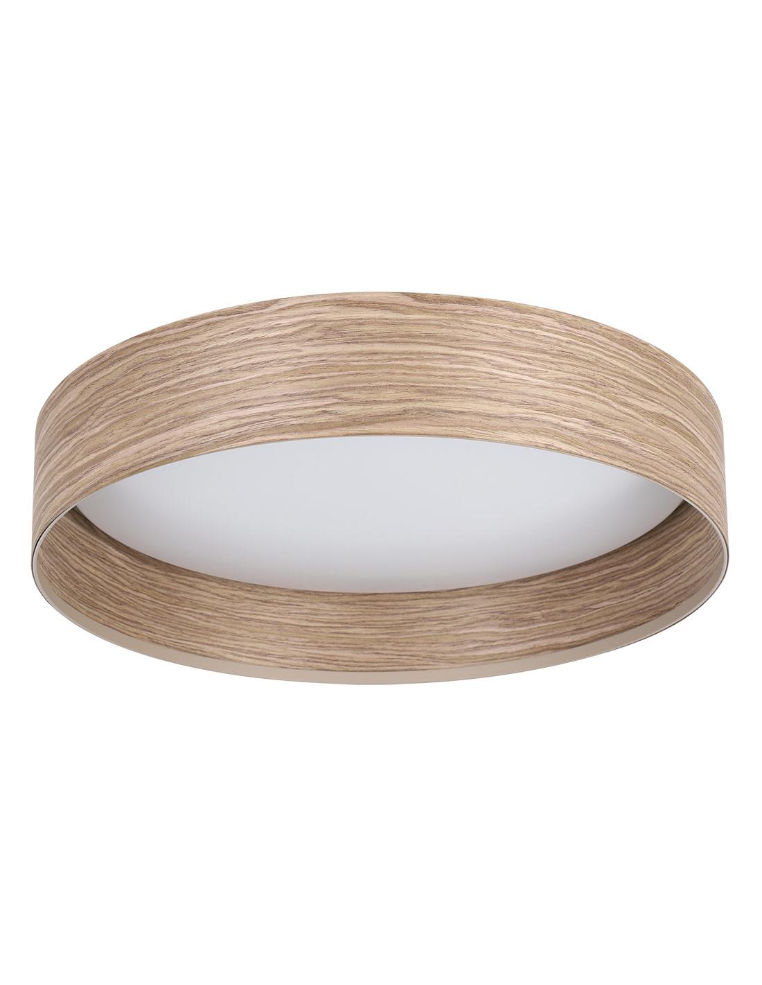 Plafón LED redondo madera marrón Ø38 cm - Eglo Luppineria