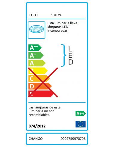 Lámpara empotrada LED aluminio blanco - Eglo Chango